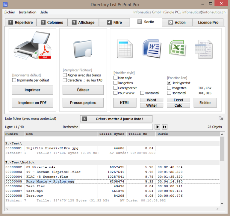 Comment lister le contenu d'un dossier dans un fichier texte